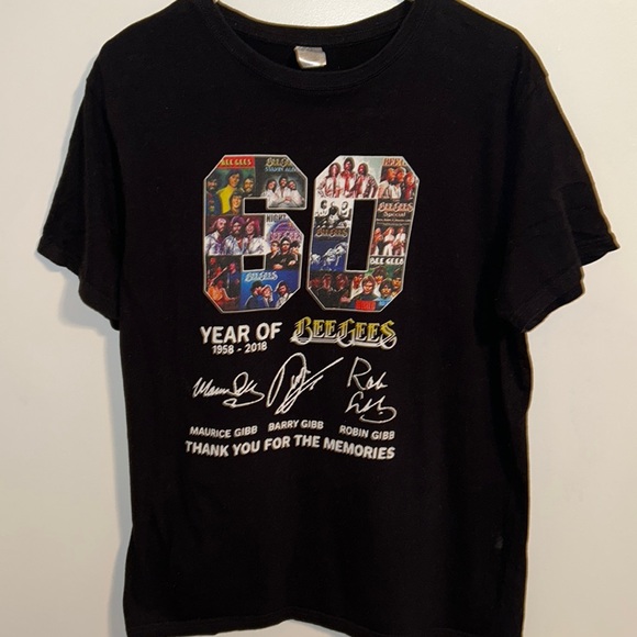 Bee Gees | Tops | Bee Gees Dedication Graphic Tshirt Size Medium | Poshmark